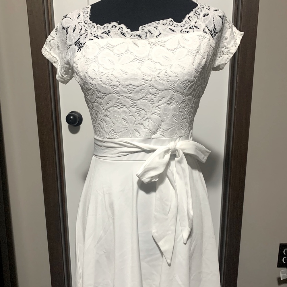Nwot - Pretty White Dress - Gem